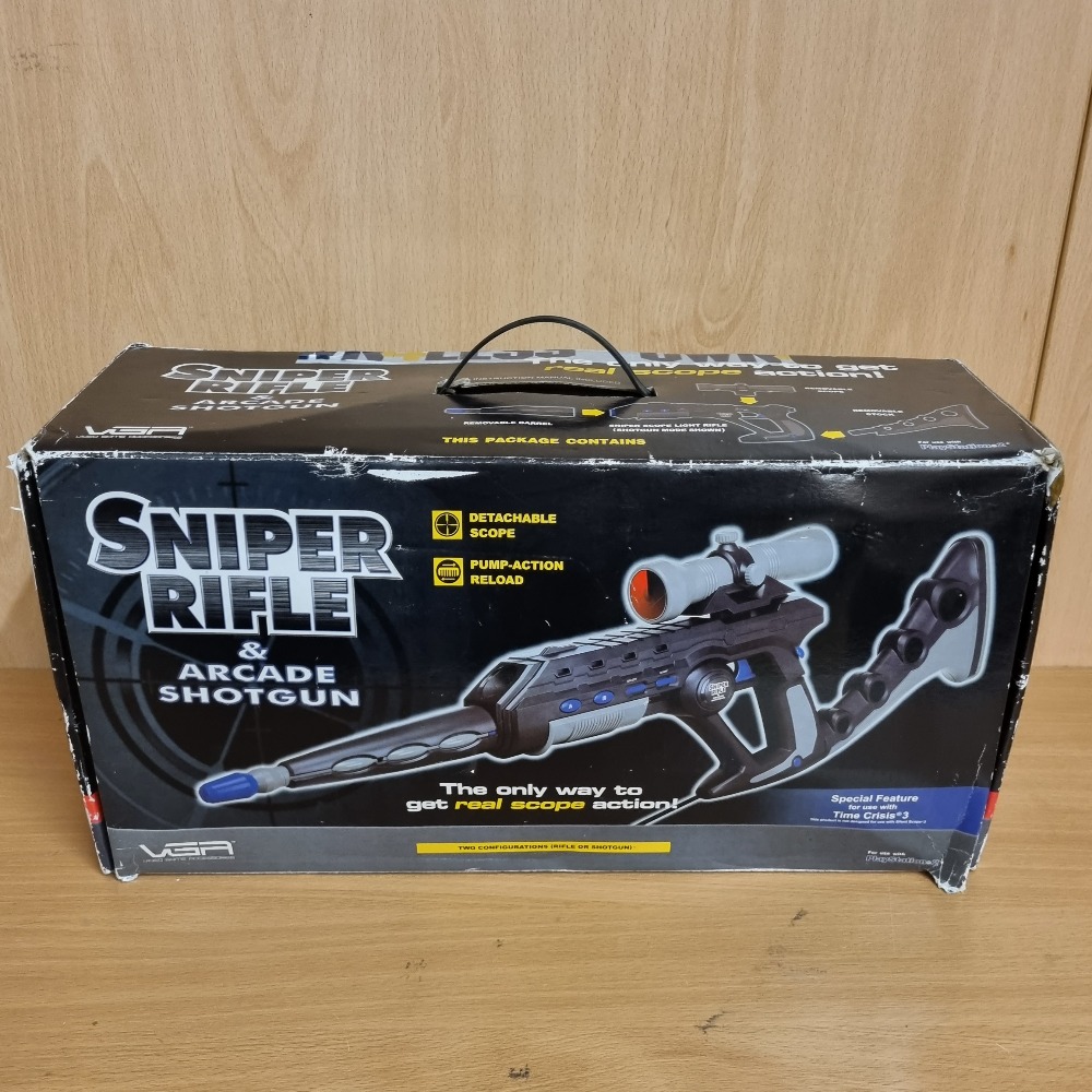 New vga Sniper Rifle and Shotgun PS2 Attachment + 3 games - Own4Less